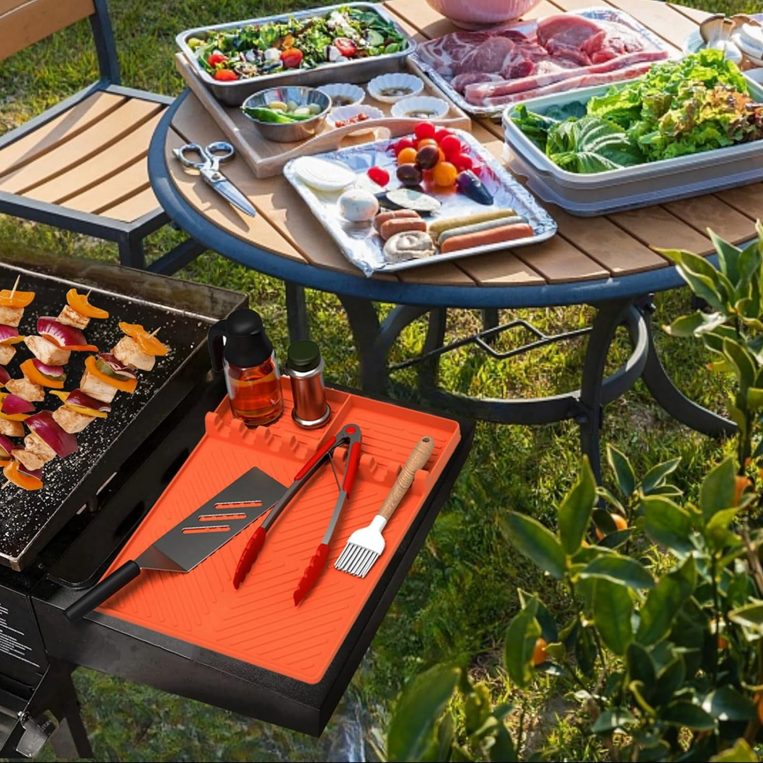 Silicone Grill Side Shelf Mat, Side Shelf Mat for Blackstone Silicone ...