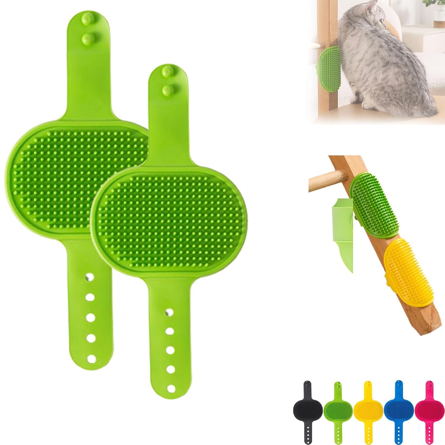 Silicone Grooming Strap Pad for Cats, Cat Self Groomer, Adjustable ...