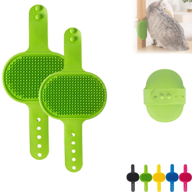 Silicone Grooming Strap Pad for Cats, Cat Self Groomer Brush ...