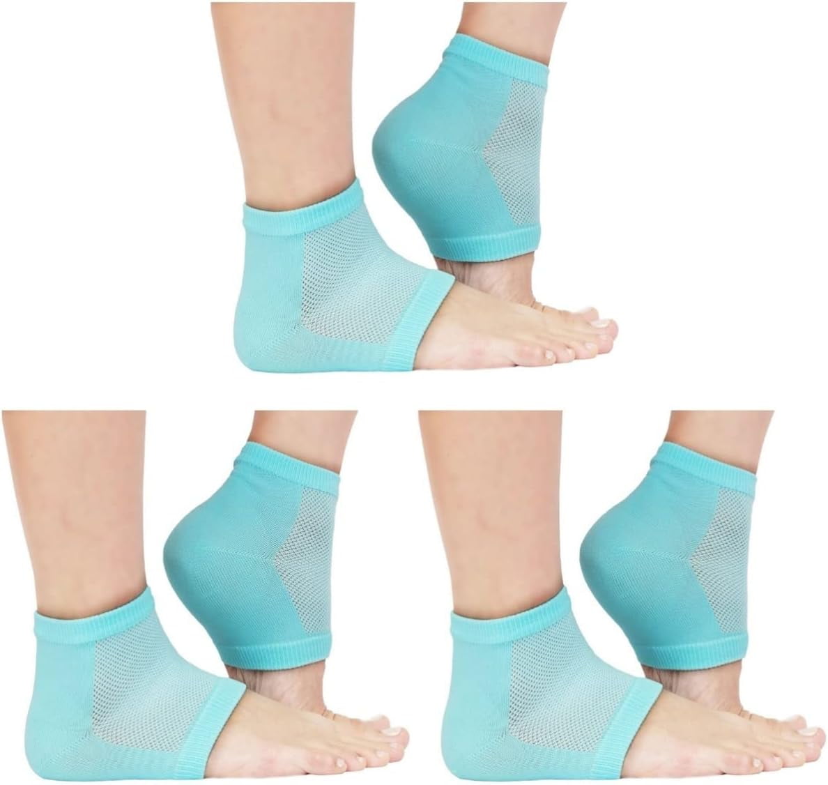 Silicone Hair Tie 3pcs Vented Cover Skin Socks Nylon Heels Open Heels ...