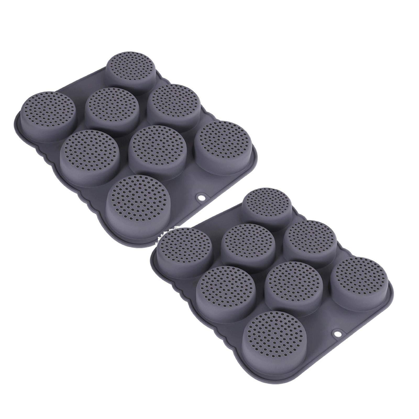 Silicone Hamburger Bun Mold - 8-Cavity Non-Stick Baking Pan for ...