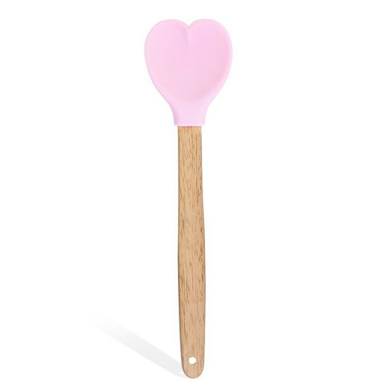 Silicone Heart Shape Pastry Spatula Handle Cookie Spoons Baking ...