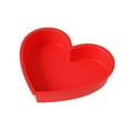 Silicone Heart Shaped Cake Pans with Metal Reinforced Frame, 6Inch ...