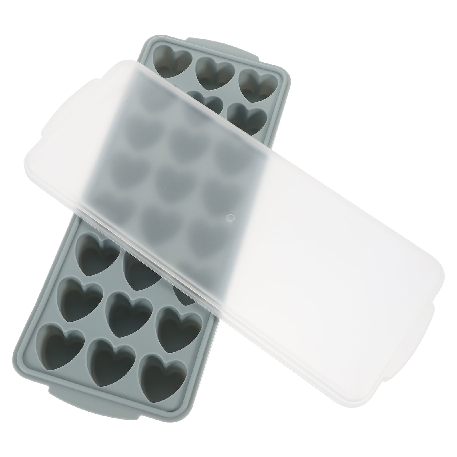 Silicone Heart Shaped Ice Cube Tray Molds Kitchen Freezer 24-holes ...