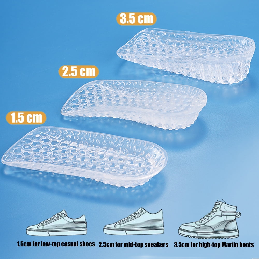 Silicone Heightening Insoles for Shoes Men Arch Support Pad Increase ...