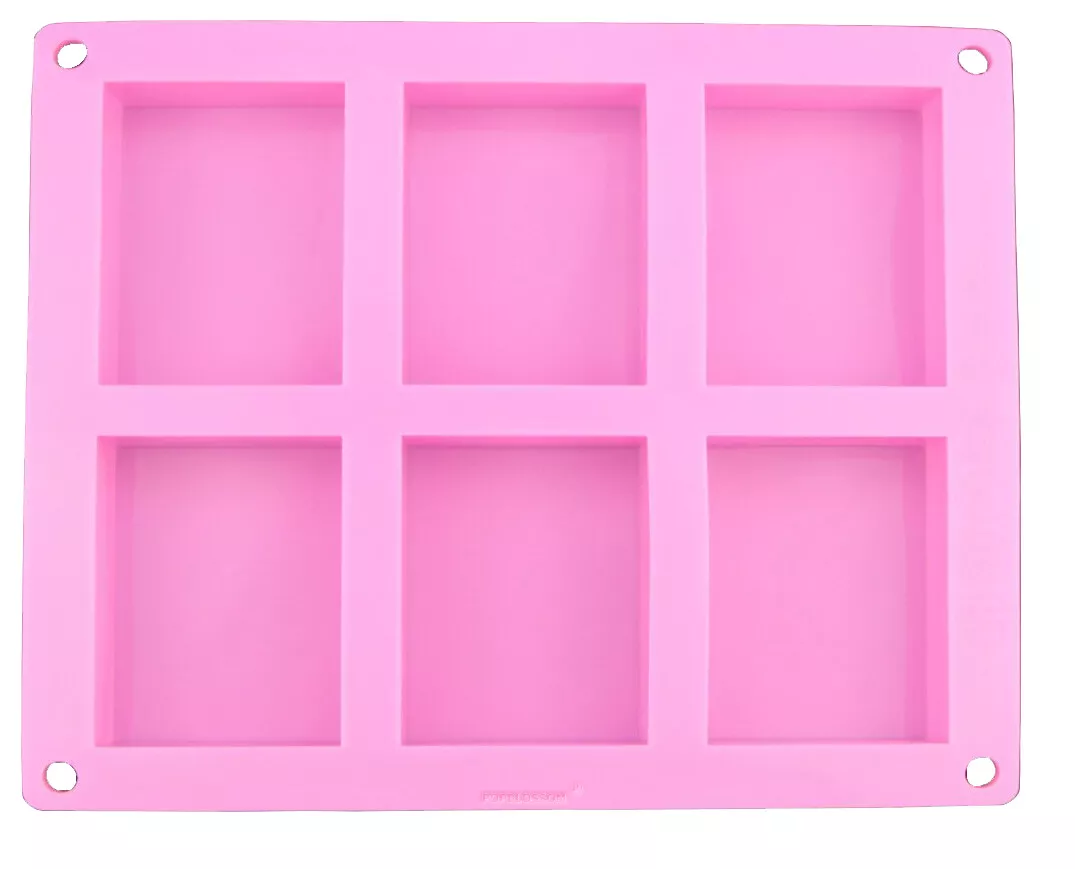 Silicone Homemade Rice Krispy Treat and Soap Bar Mold, Rectangle Shape ...
