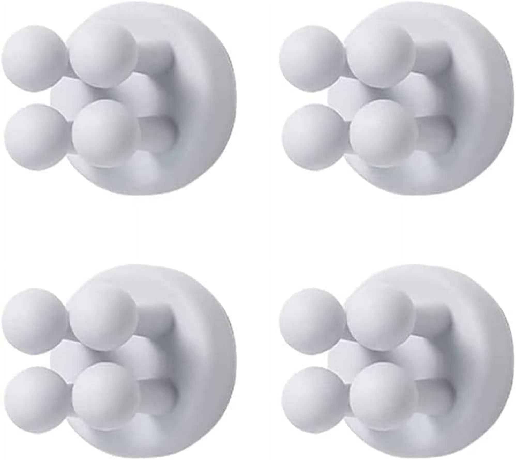 Silicone Hooks Set of 4, Purple, Waterproof Razor Holder for Shower ...