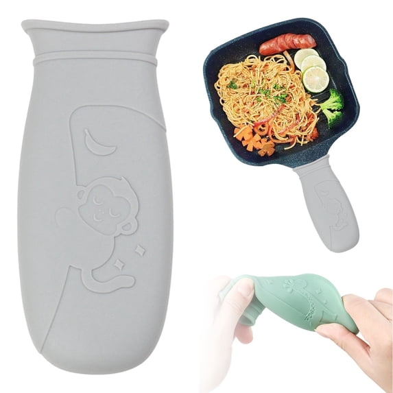 Silicone Hot Handle Holder, Heat-Resistant Cast Iron Skillet Handle ...