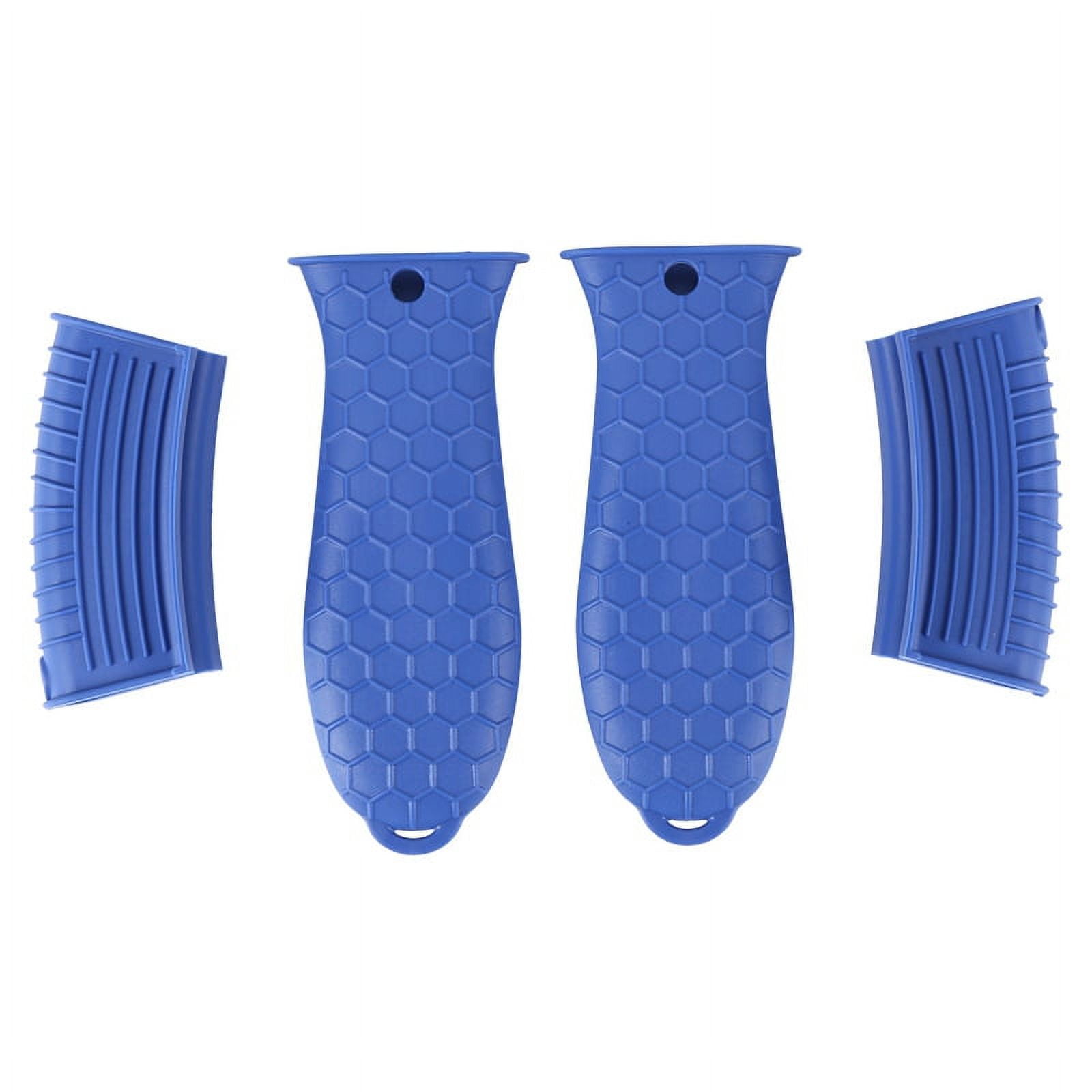 Silicone Hot Handle Holder for Cast Iron, 4 Pack Pot Handle Sleeve Non ...