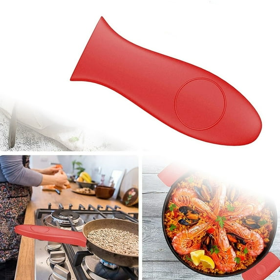 Silicone Hot Pan Handle Cover Rack for Safe and Easy Grip Heat Kitchen ...