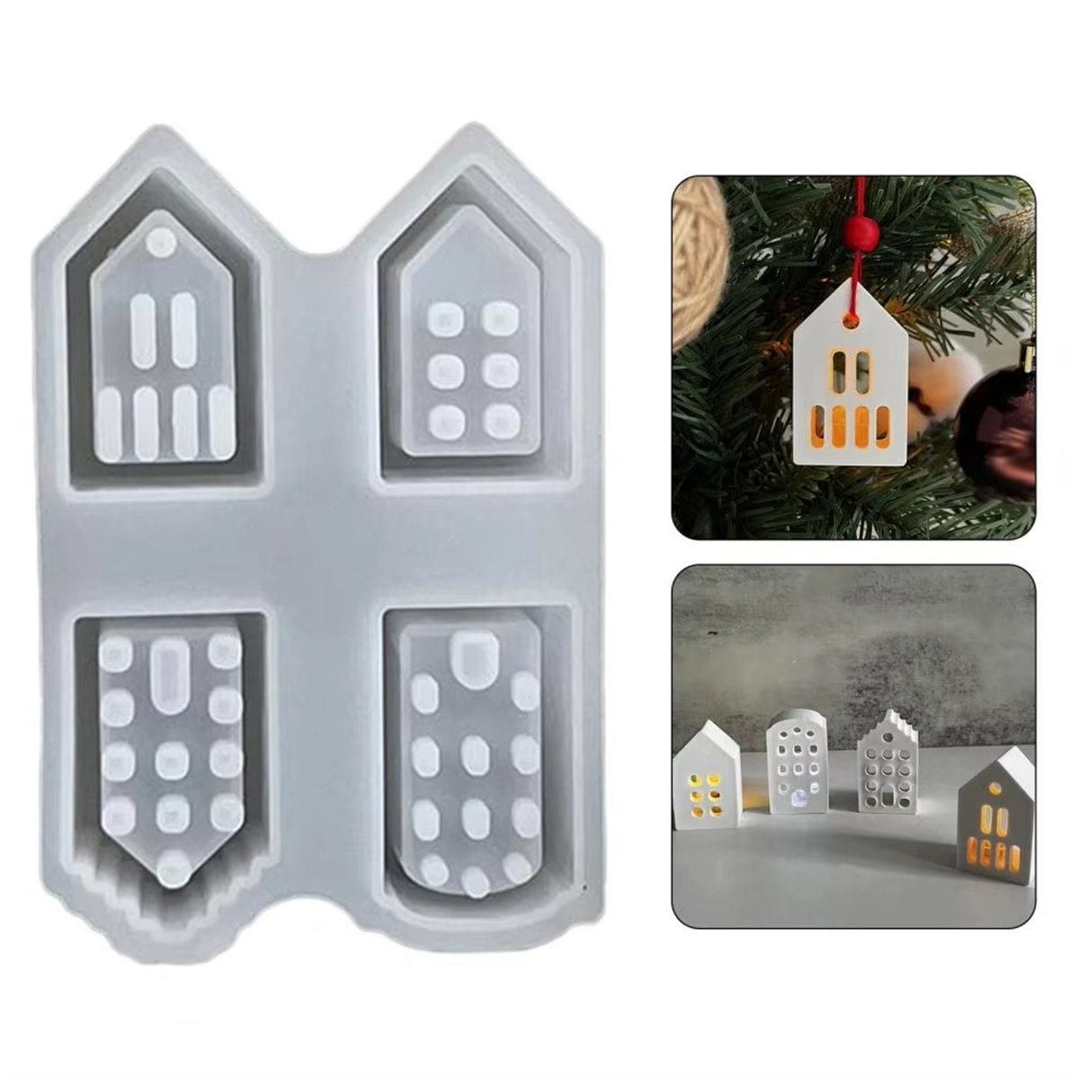 Silicone House Mold Holiday Celebration House Silicone Molds for Candle ...