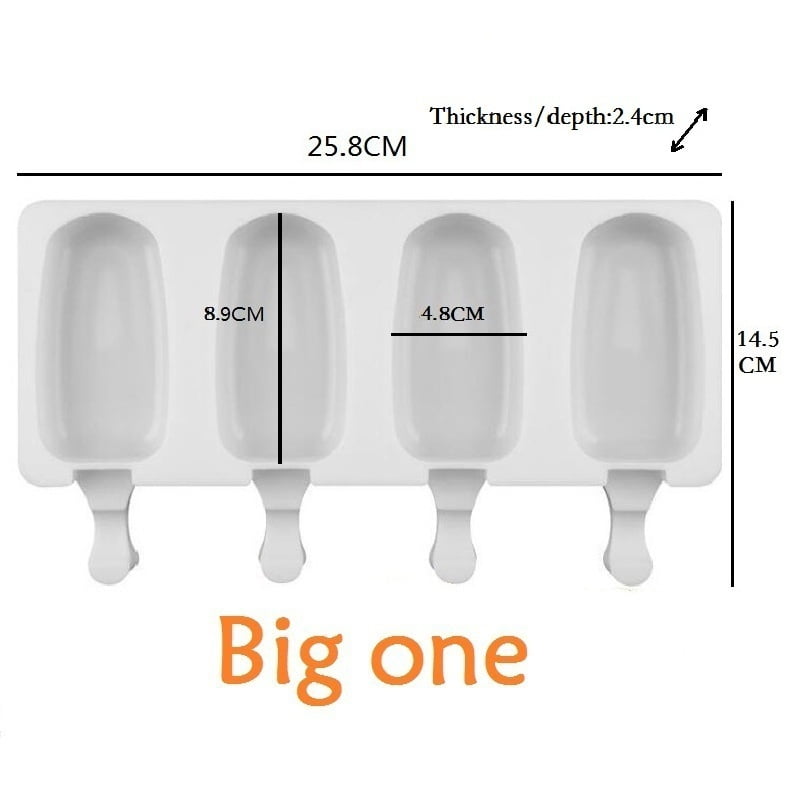 Silicone Ice Cream Forms Popsicle Mold DIY Homemade Dessert Freezer ...