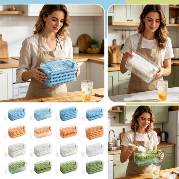 Silicone Ice Cube Maker for Freezer, Silicone Ice Trays for Freezer ...