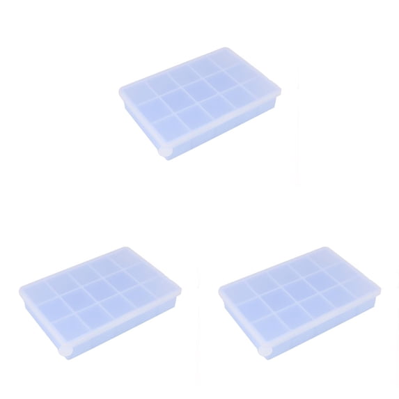 Silicone Ice Cube Tray for Freezer, Easy Release 15 Flexible Silicone ...