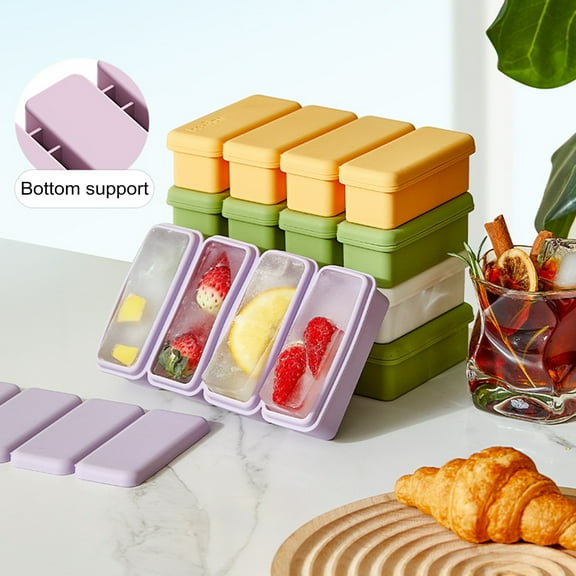 Souper Cubes Silicone Freezer Tray with Lid, 1 Cup Portion Molds, 2 ...