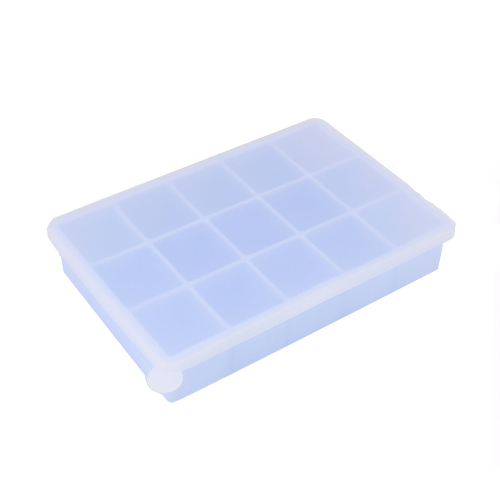 Silicone Ice Cube Tray with Lid â Square Ice Maker for Mini Fridge ...