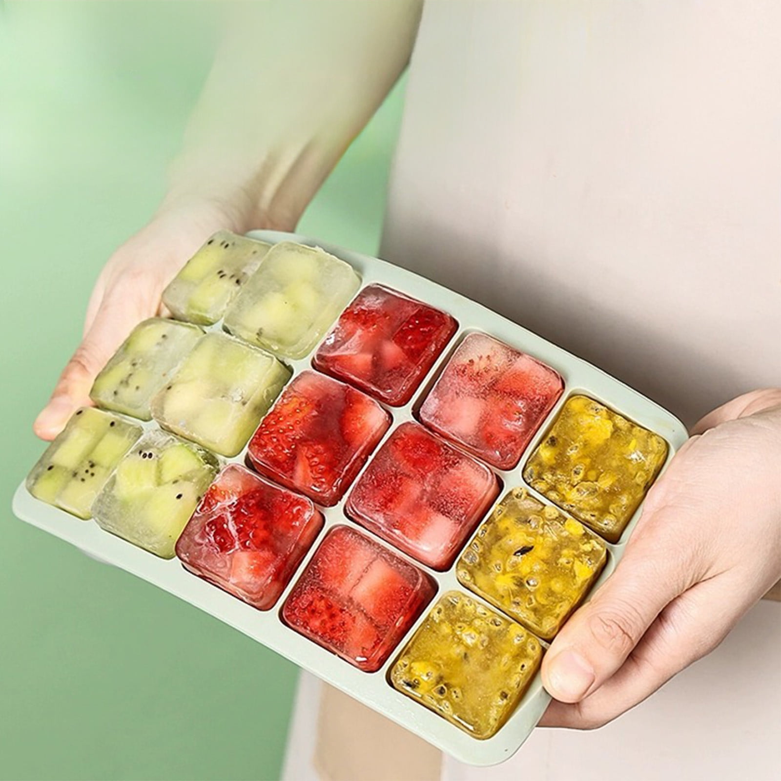Silicone Ice Cube Tray for Whiskey and Cocktails, 15 Large Cubes Easy ...