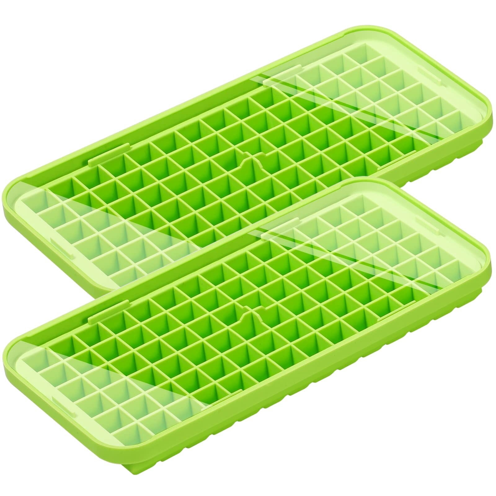 Silicone Ice Cube Tray with Lid Easy Release Small Ice Molds 86 Grids ...
