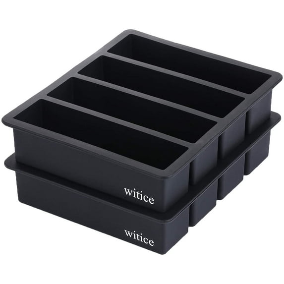 Silicone Ice Cube Trays Large for Whisky(2-Pack) - Butter Mold,With ...