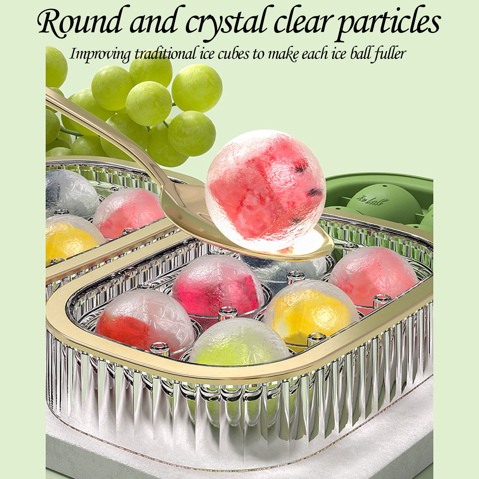 Silicone Ice Cube Trays with Lids, BPA Free, Easy Release and Flexible ...