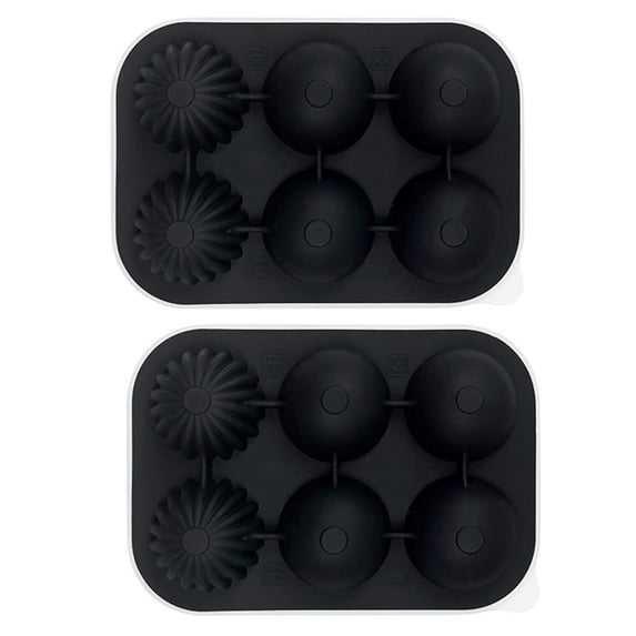 Silicone Ice Mold, Whiskey Ball and Diamond Shape Ice Cube Mold ...