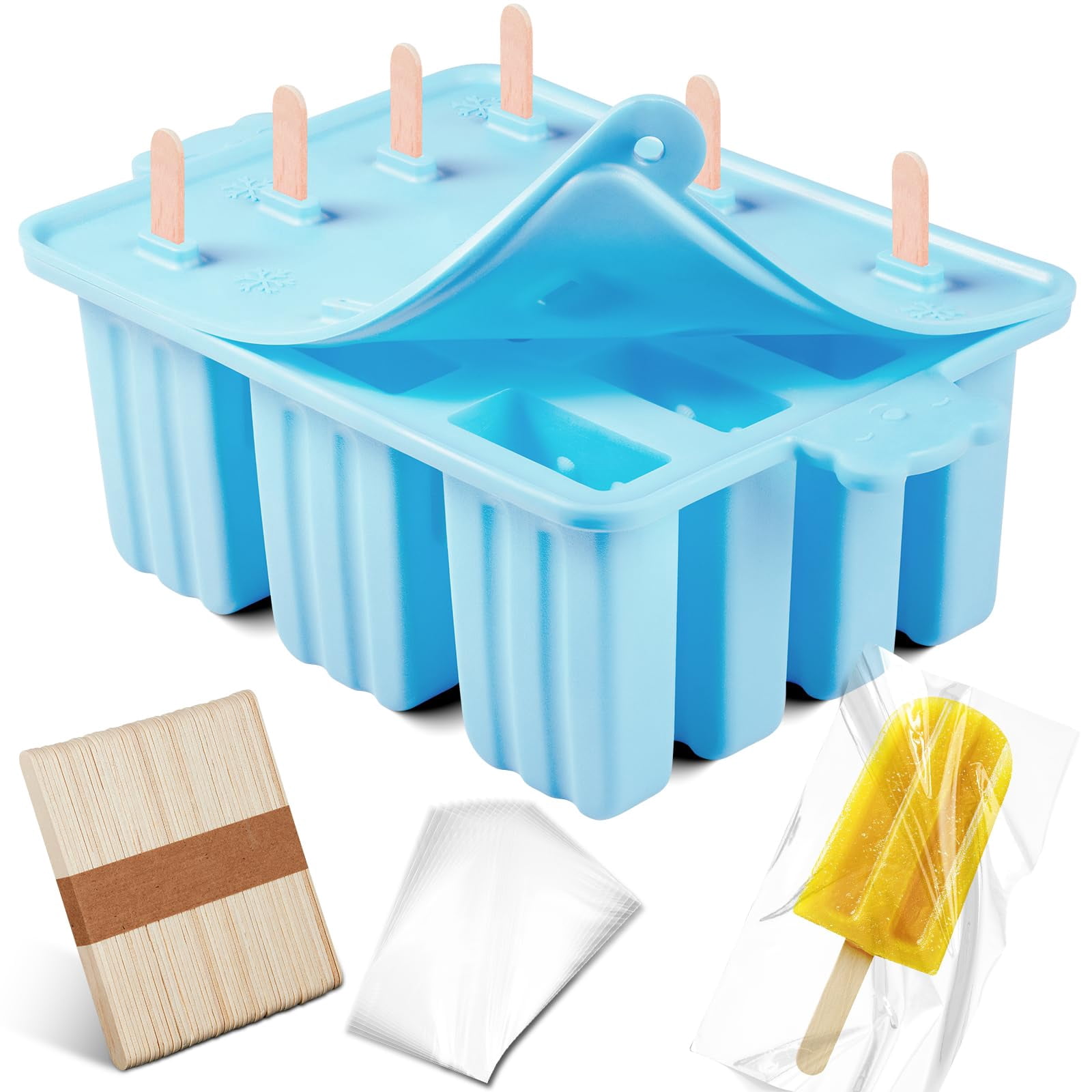 Silicone Ice Pop Molds Sky Blue 12 Cavities Homemade Frozen Treats ...