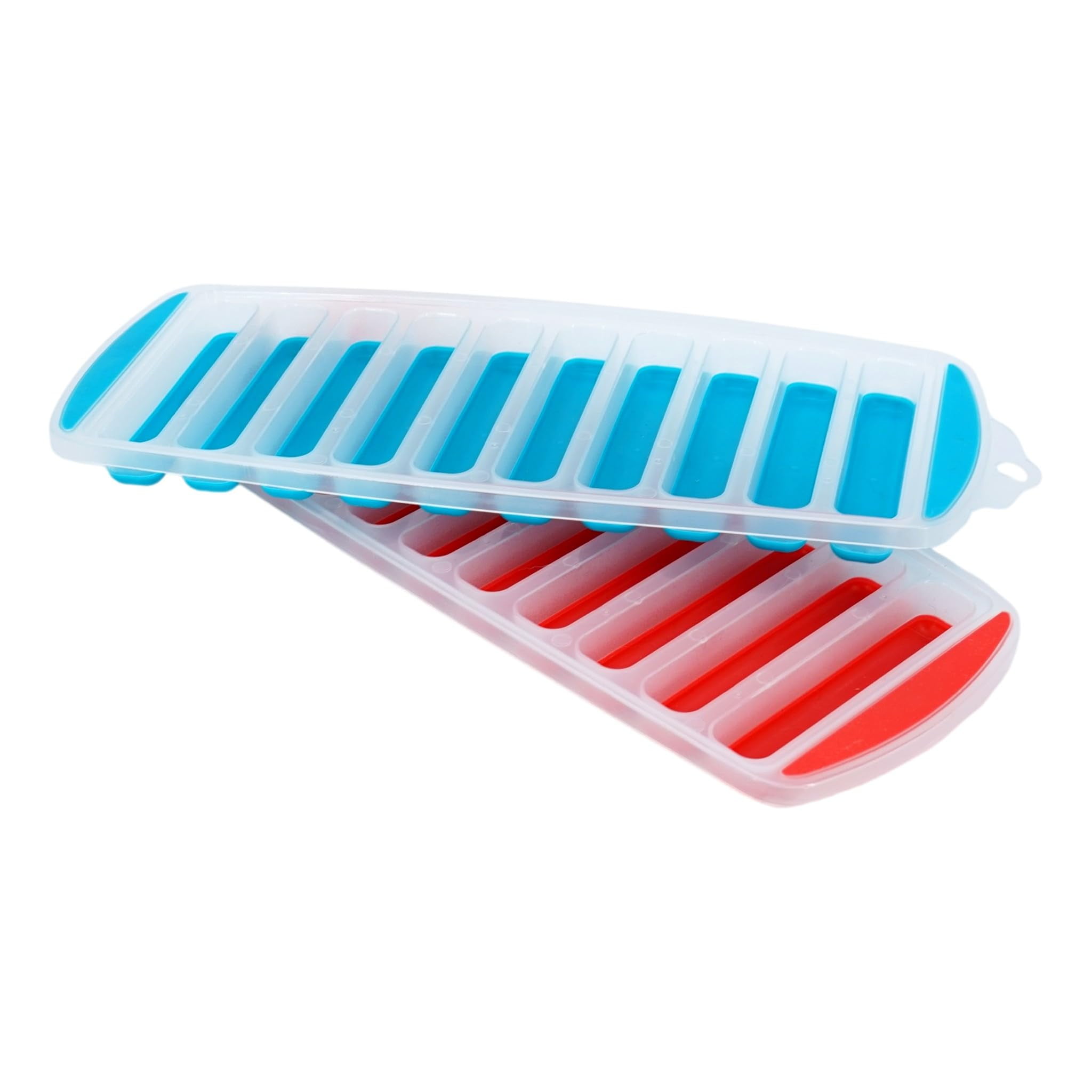 Silicone Ice Stick Trays (2 Pack, 12 x 4.5 in, Colors Vary) Reusable ...