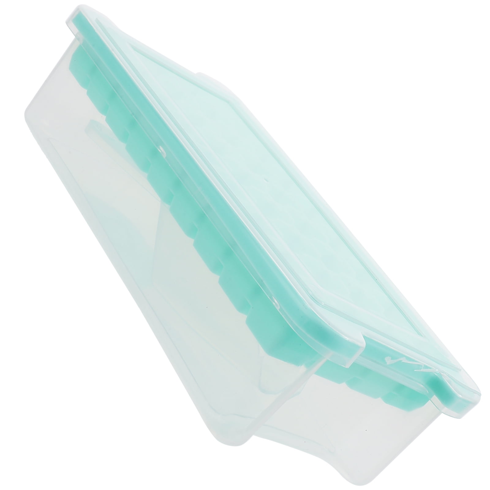 Silicone Ice Tray Cube Mold Making Box Storage (cyan 36-grid + Shovel ...