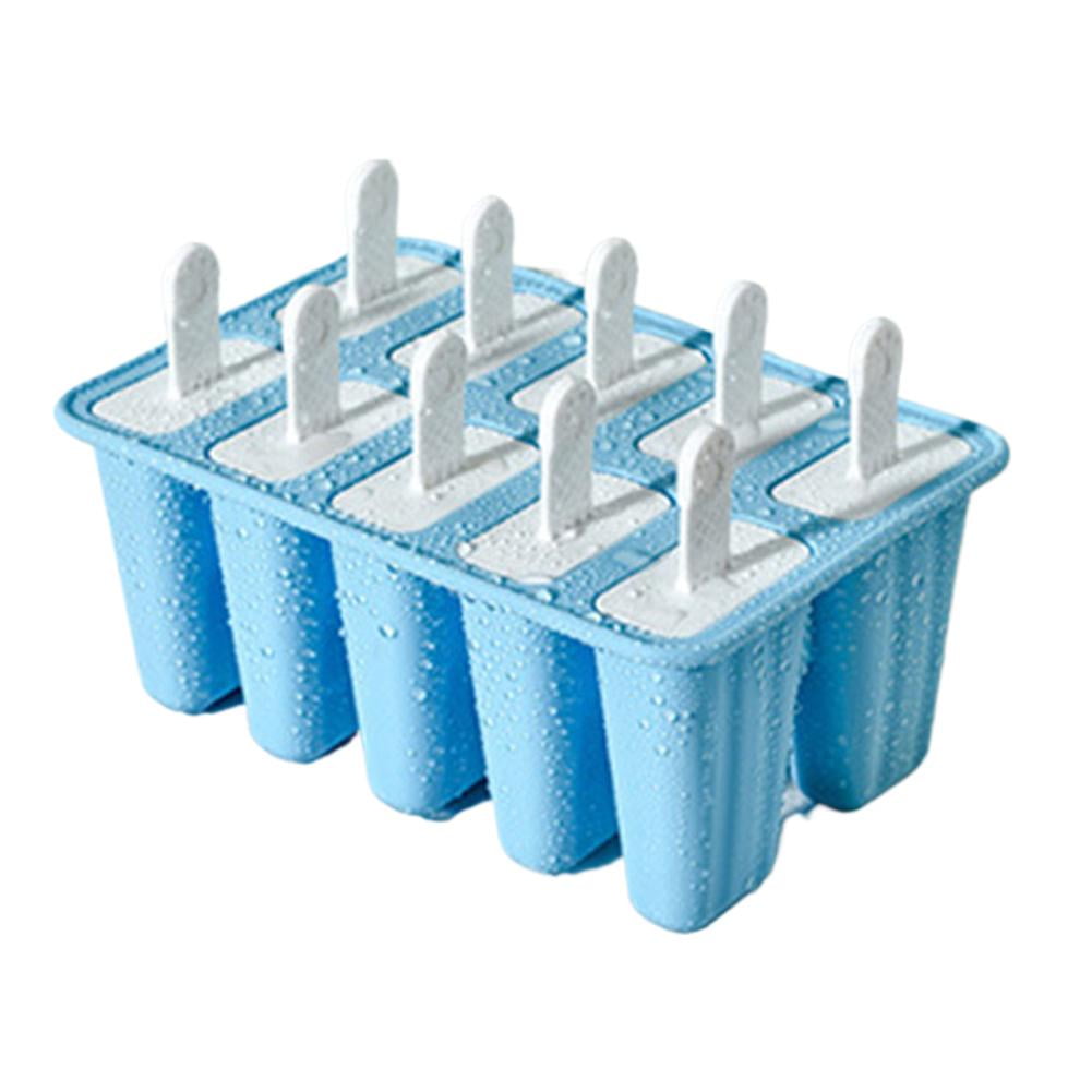 Silicone Ice Tray Popsicle Ice Cream Mold Handle 10 Popsicle Mold Grid ...