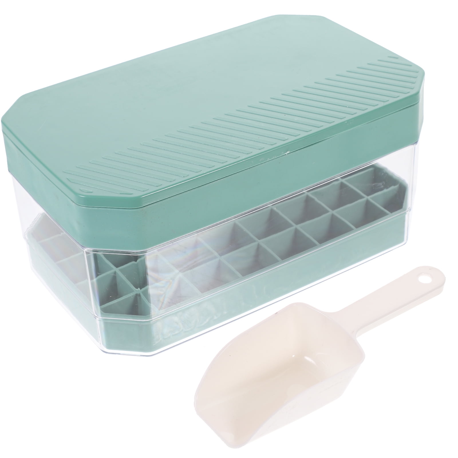 Silicone Ice Tray Small Cube Plastic Storage Bins with Lids Molds ...