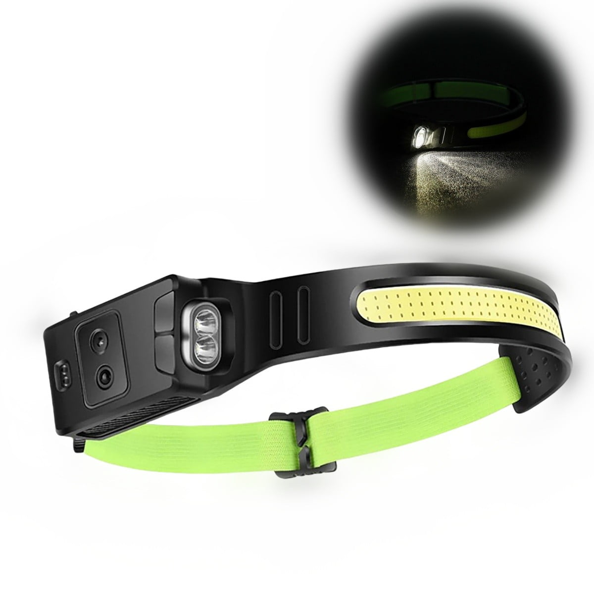 Silicone Inductive Headlamp Type C Rechargeable LED Headlight for ...