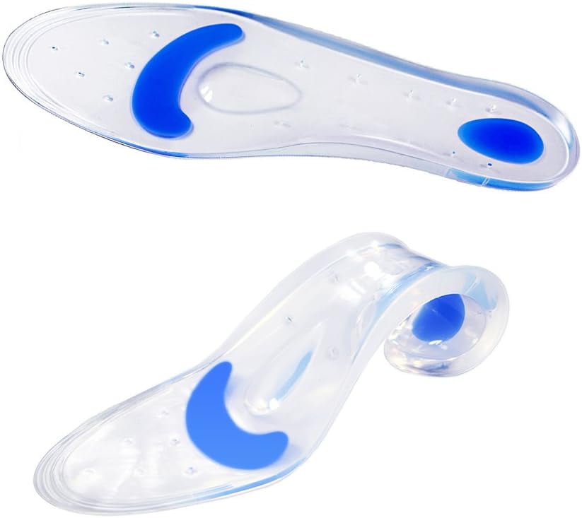 Silicone Insoles Gel Arch Support Orthotic Shoe Insert - Relieve ...