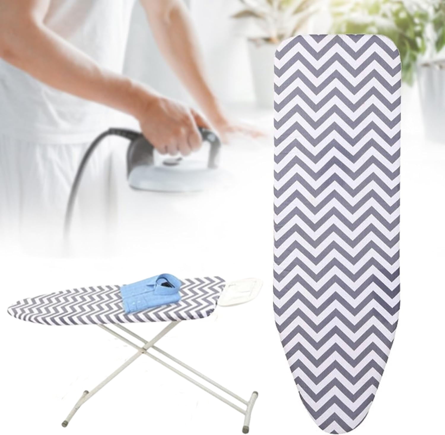 Heavy Duty Silicone Ironing Board Cover, Scorch & Stain Resistant, Fits ...