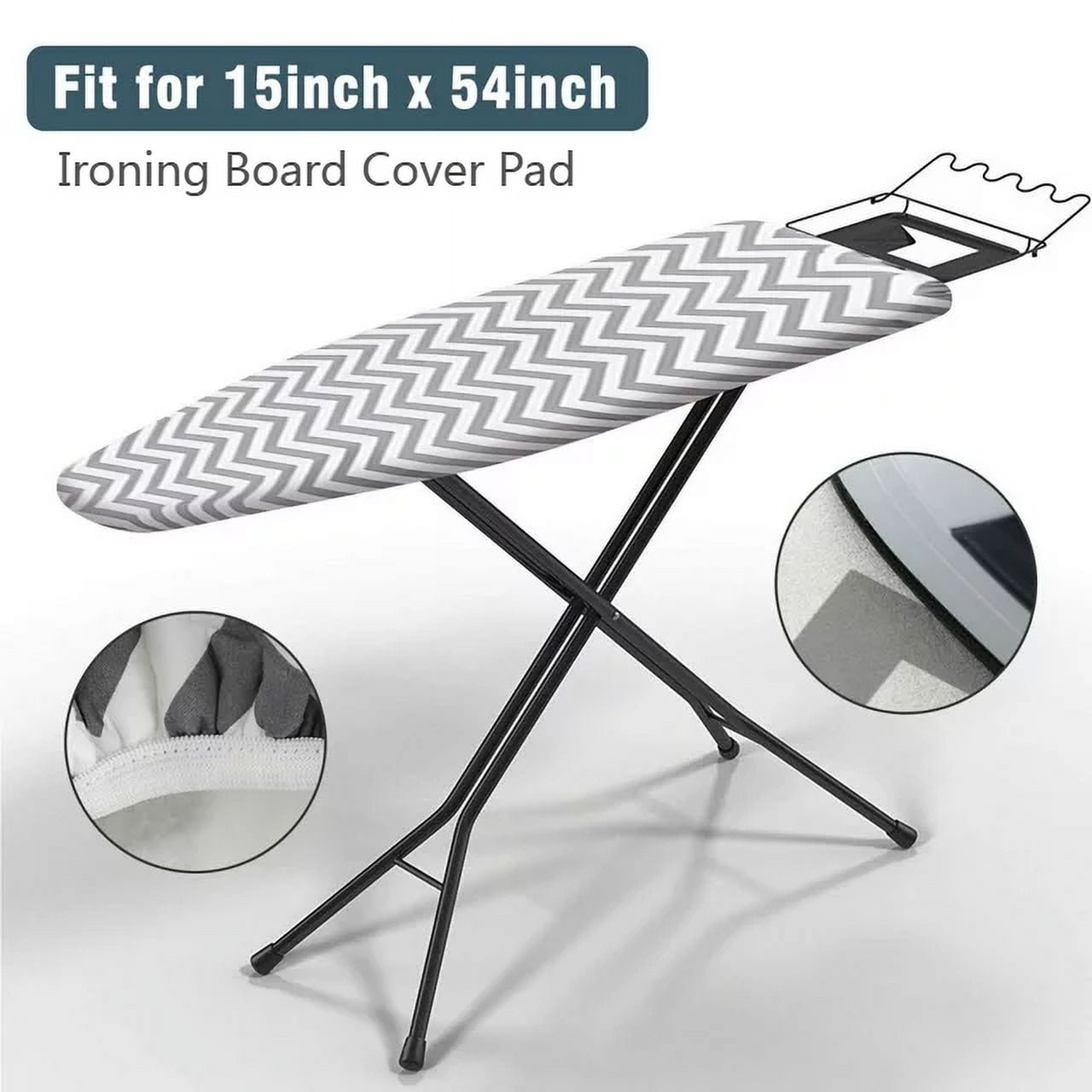 Heavy Duty Silicone Ironing Board Cover, Scorch & Stain Resistant, Fits ...