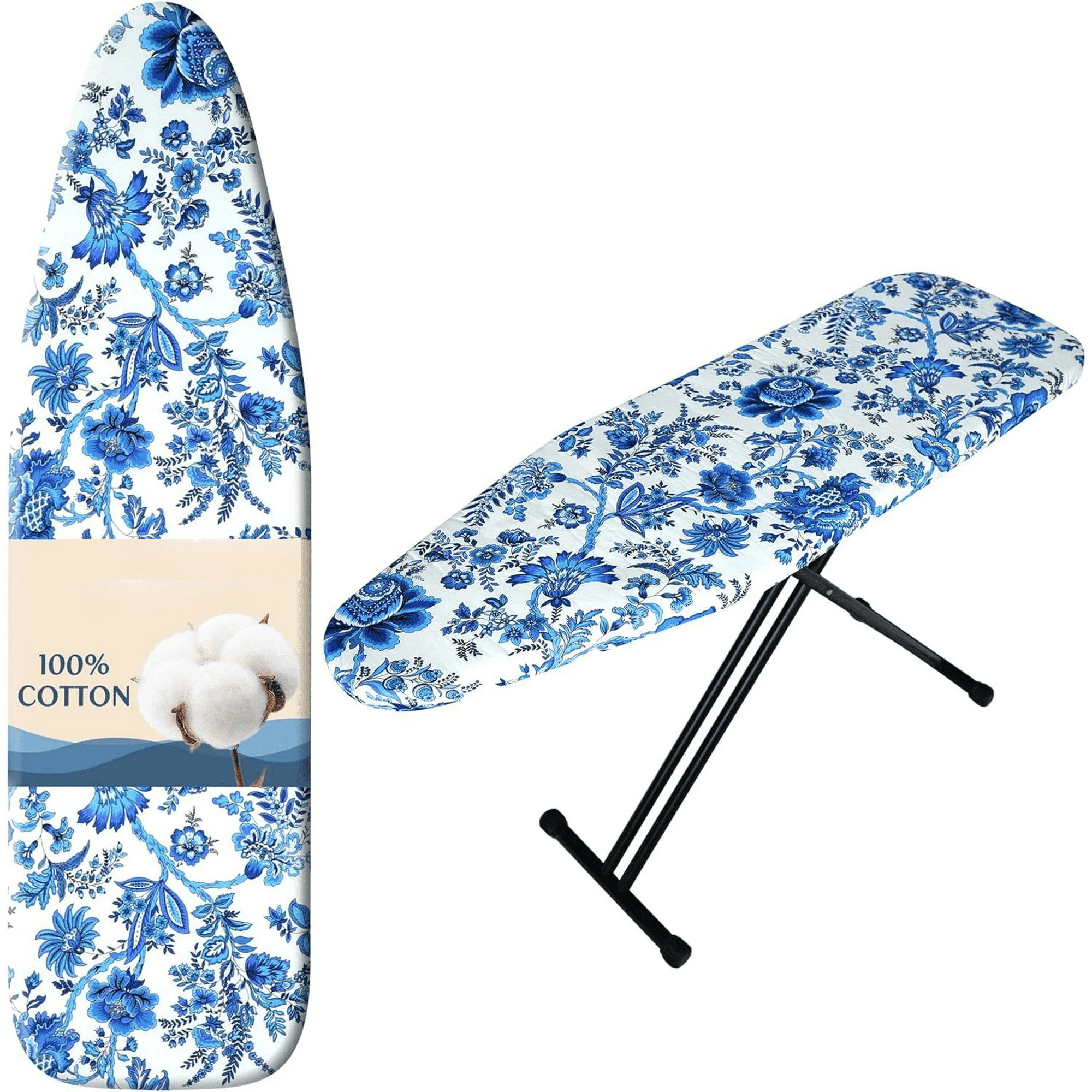 "Heavy Duty Ironing Board Cover, Scorch/Stain Resistant, Thick Padding ...