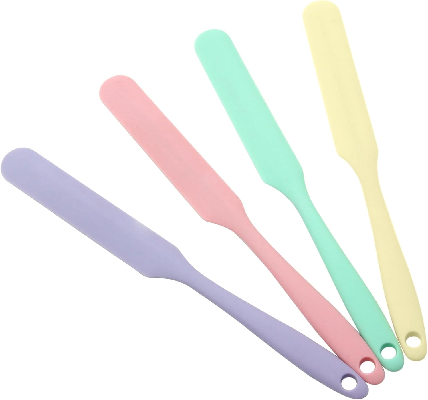 Silicone Jar Spatula Set, Non-Stick Heat Resistant Cake Cream Spatulas ...