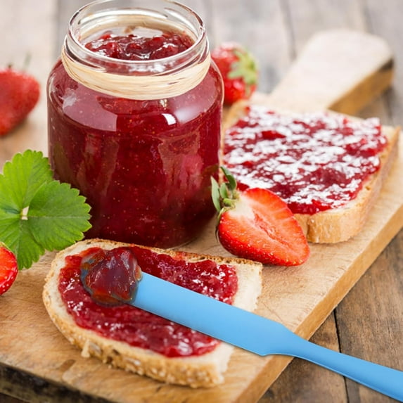 Silicone Jar Spatula with Long Handle, Jam Spreader Cake Cream Butter ...