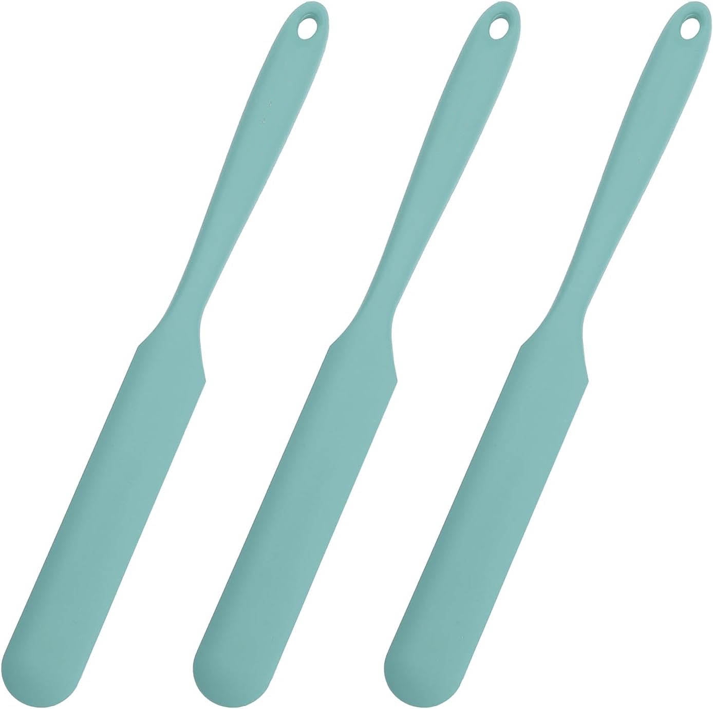 Silicone Jar Spatulas, Long Skinny Heat-Resistant Narrow Spatula Set ...