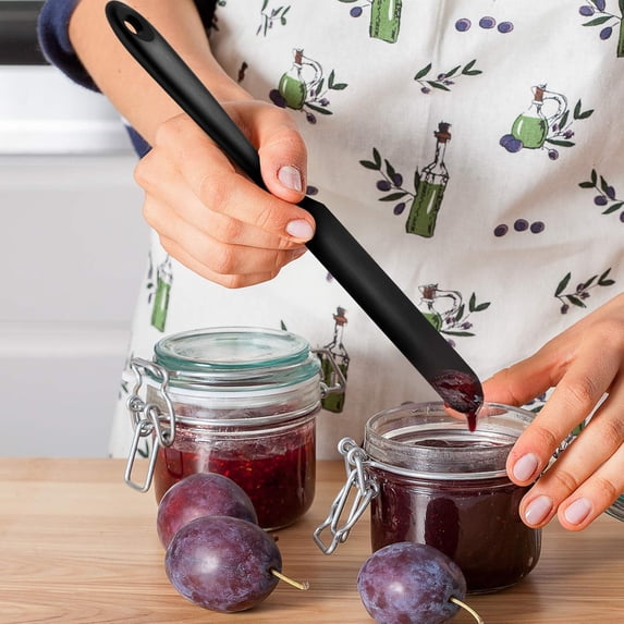 Silicone Jar Spatulas Set Large and Medium Rubber Butter Cake Cream ...