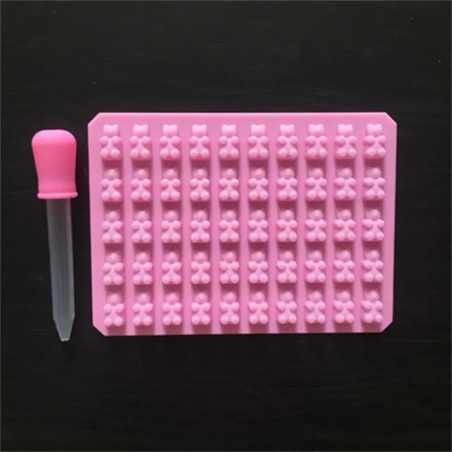 Silicone Jelly Cake Candy Trays with Dropper - Flexible Silicone Mold ...