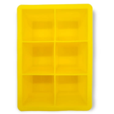 Big Block Silicone Ice Cube Tray Large 2"X2" Red Party Bar Cocktails ...
