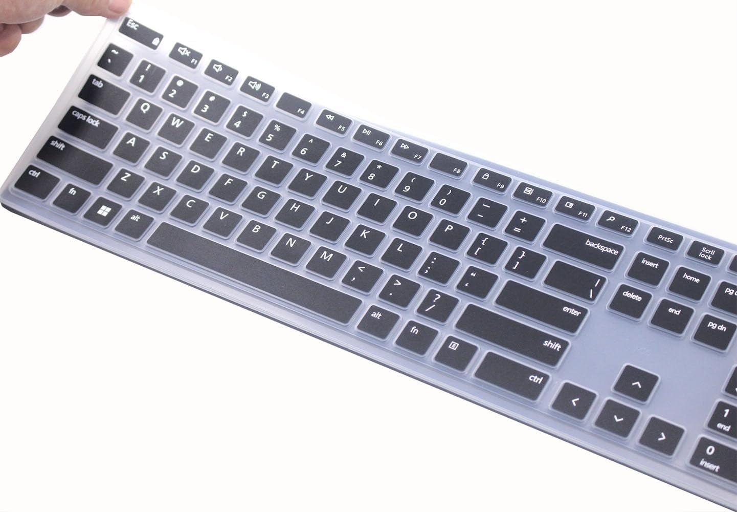Silicone Keyboard Cover Skin Compatible for Dell Pro KM5221W Keyboard ...