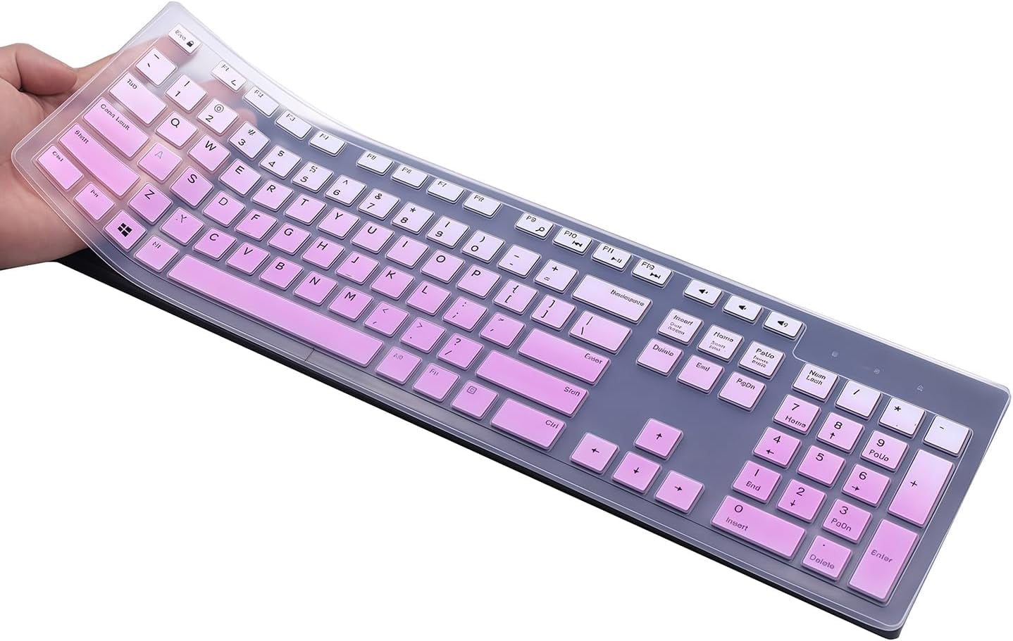 Silicone Keyboard Skin Compatible for Dell KM636 Wireless Keyboard ...