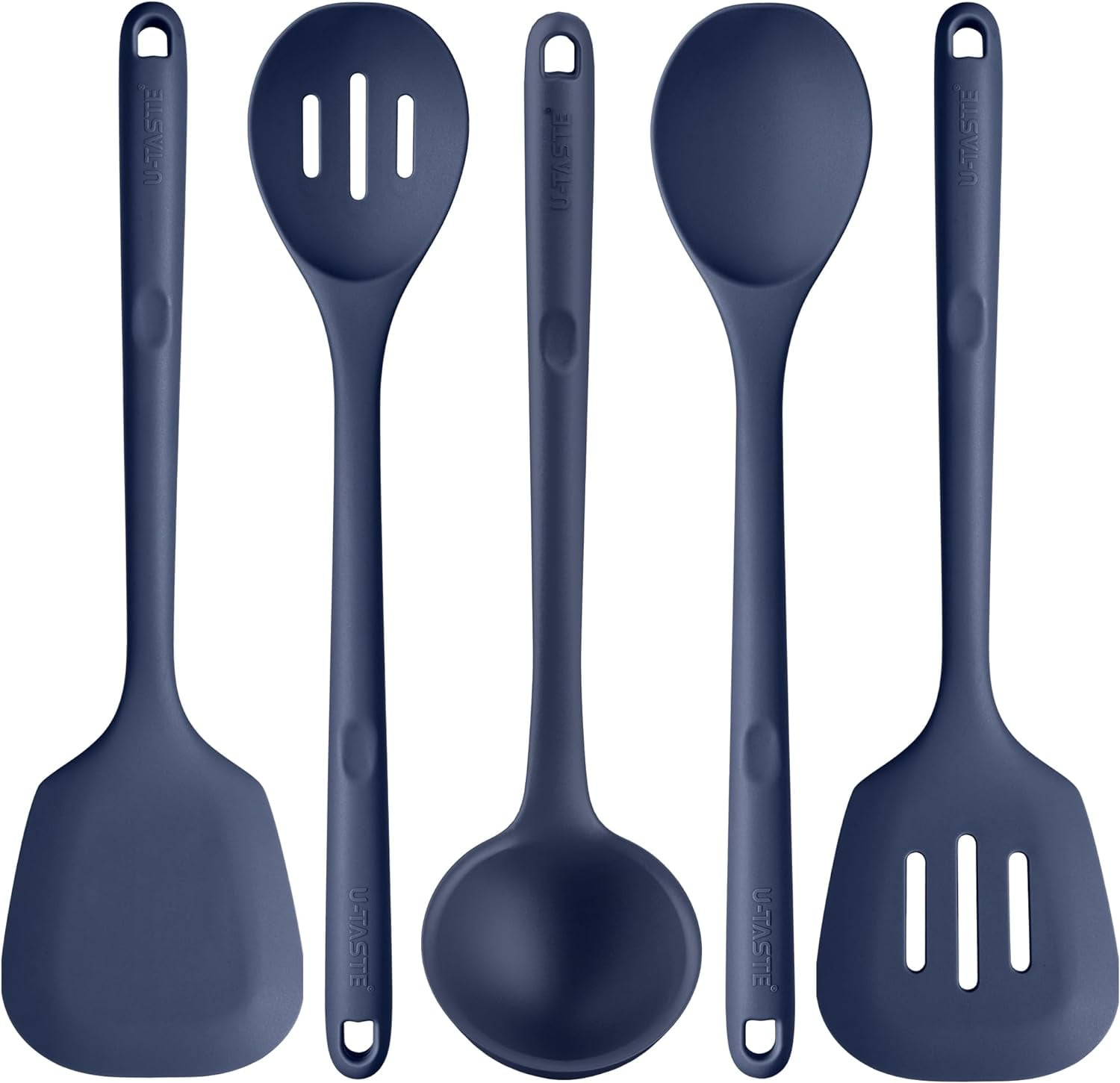 Silicone Kitchen Cooking Utensil Set: U-Taste 446°F Heat Resistant 13 ...