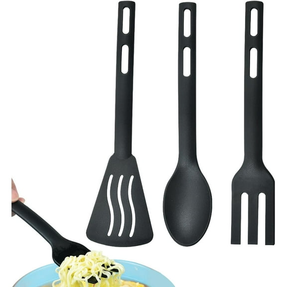 Luoshdecor Wood Spatula,Heat-Resistant Silicone Cooking Spoon with Wood ...