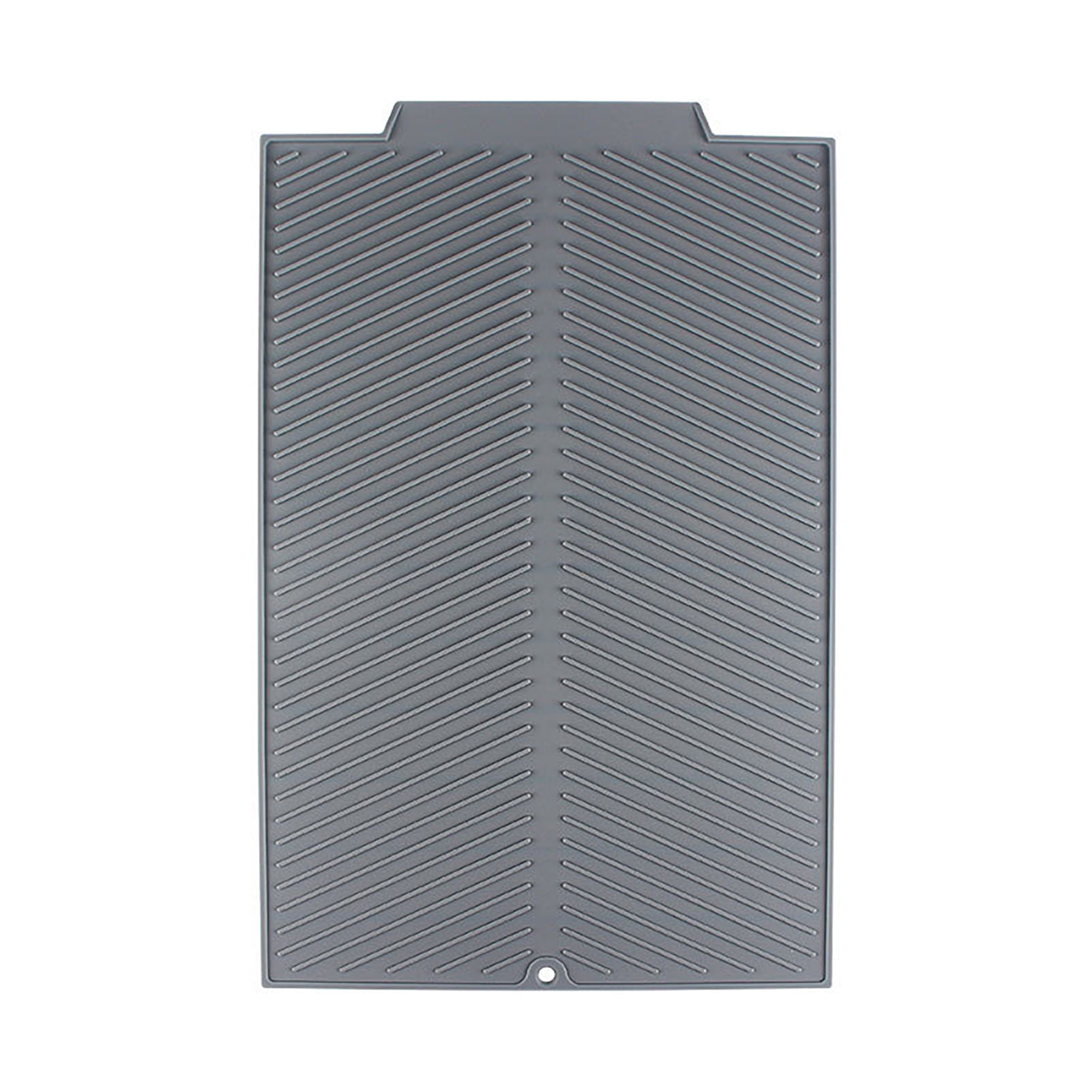 Silicone Kitchen Countertop Drainage Mat Heat Resistant Non-slip Large ...