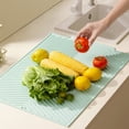Silicone Kitchen Drain Mat Large Surface Countertop Drying Mat Heat ...