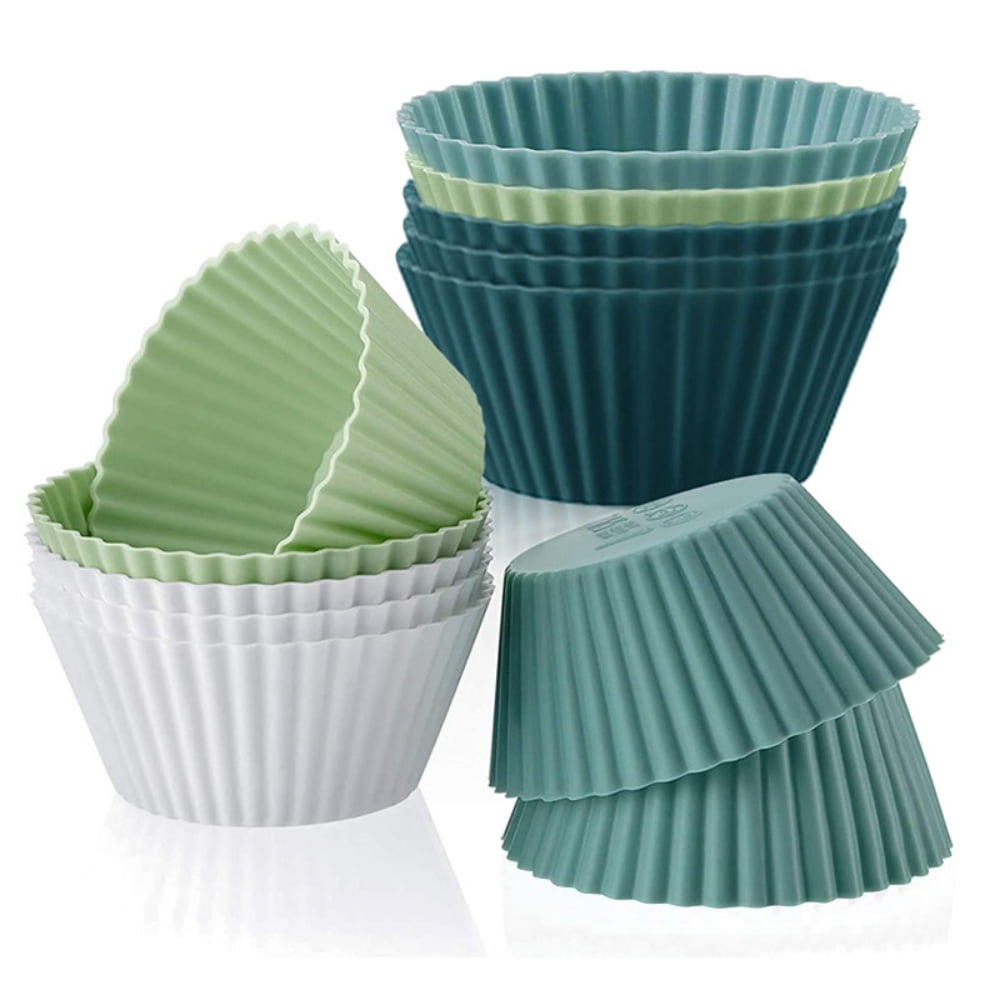 Silicone Kitchen Reusable Mini Silicone Baking Cups - Reusable Muffin ...