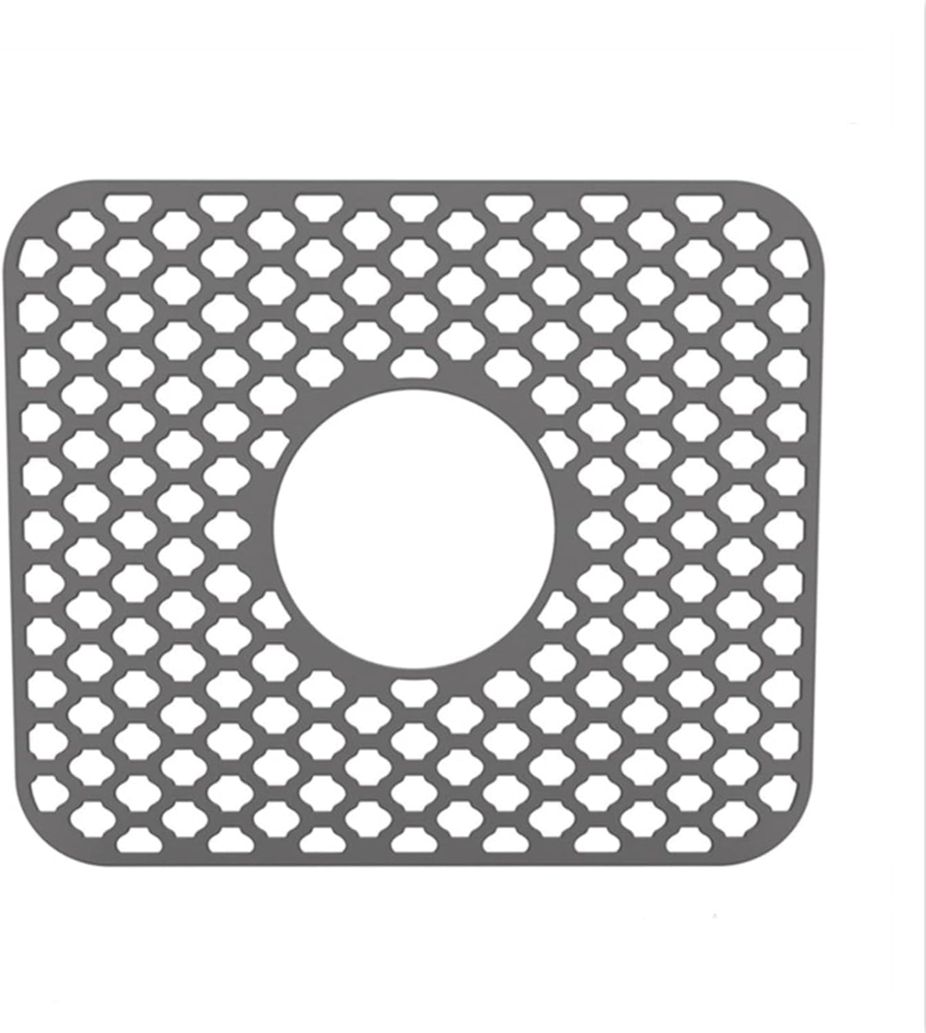 Silicone Kitchen Sink Mat Dish Drying Mat Sink with Center Drain ...