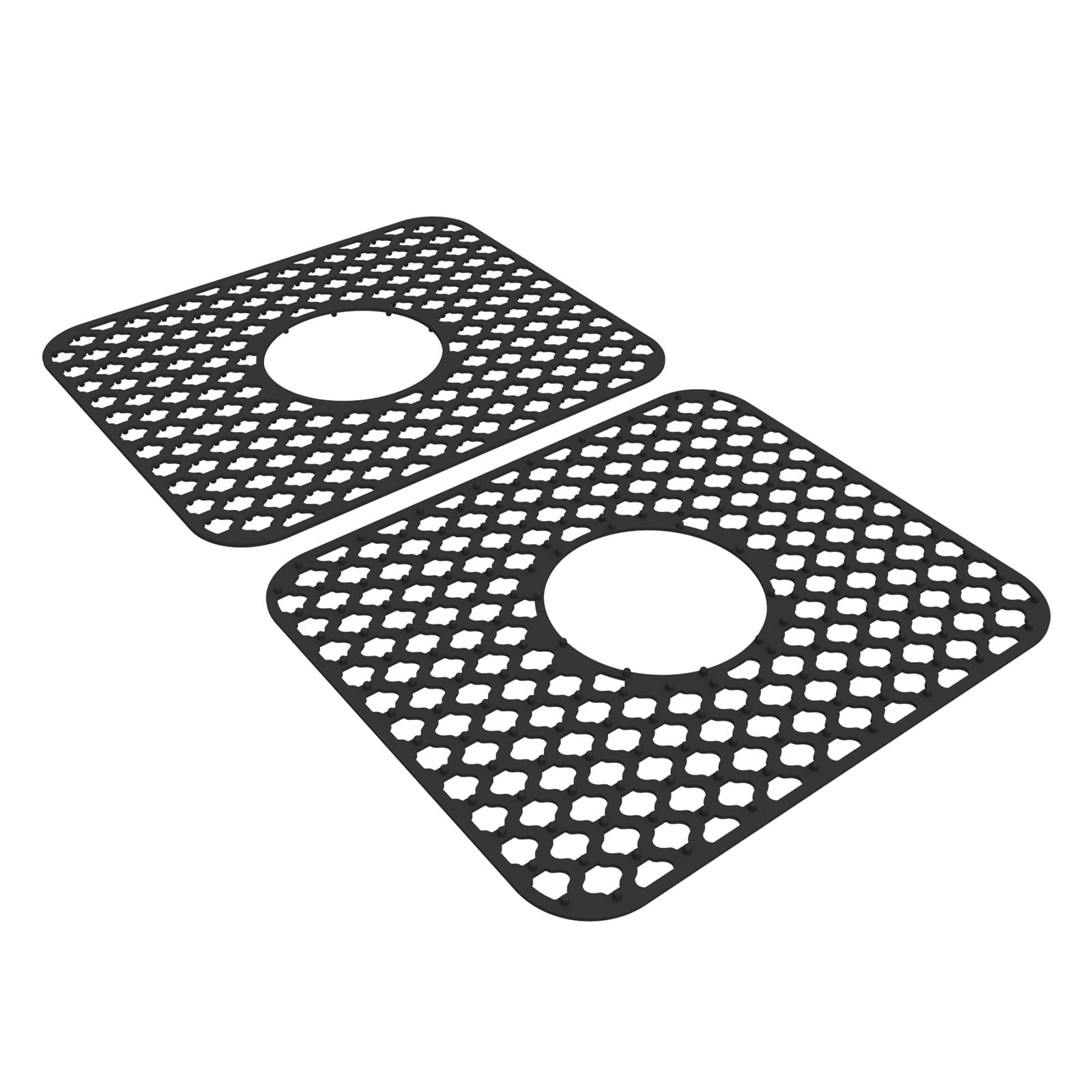 Silicone Kitchen Sink Mat Dish Drying Mat Sink with Rear Drain Protect ...